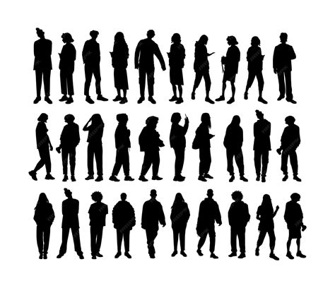 Siluetas De Personas En Blanco Y Negro Con Una De Ellas Leyendo La