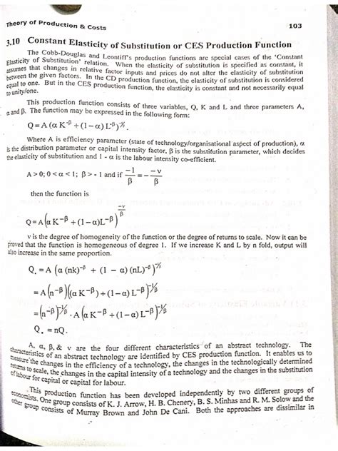 Ces Production Function Pdf Ces Production Function Pdf