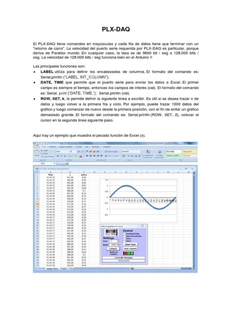 Adquisición De Datos Con Arduino Y Microsoft Excel Pdf