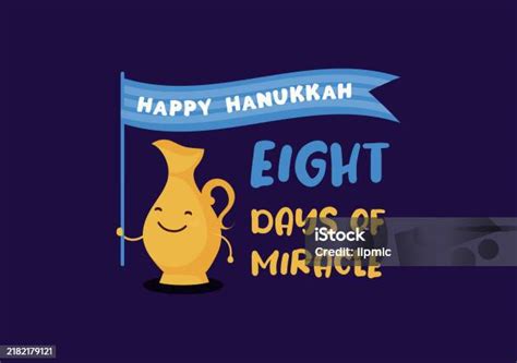 행복 하누카 글자 인사말 카드 축제 포스터 인쇄 인쇄상의 비문 하누카 배경 와 황금 Menorah 패턴 전통적인 촛대 와 촛불