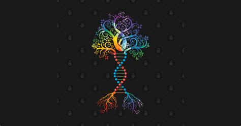 DNA Tree Of Life Genetics Colorful Biology Science T Shirt Dna Tapestry TeePublic