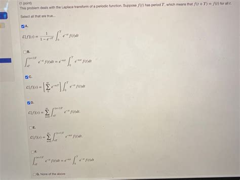 solved lesson 12 the laplace transform problem 9 previous