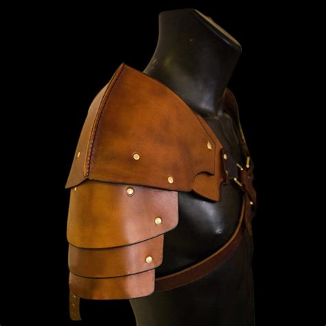 Norse Warrior Leather Pauldron Odins Treasures