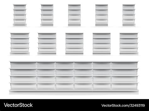 Shop Shelves Retail Display Royalty Free Vector Image