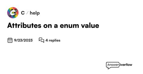 Attributes On A Enum Value C