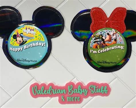 Button Accessory Gold Glitter Mickey Button Backer Pin Back 3 Inch Button Accessories Etsy