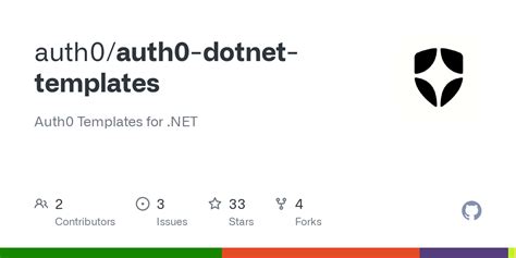 GitHub Auth Auth Dotnet Templates Auth Templates For NET
