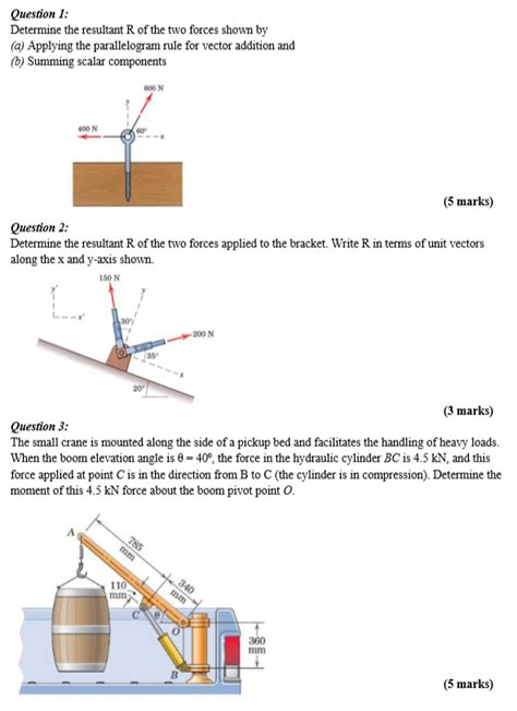 Solved Question Determine The Resultant R Of The Two Chegg