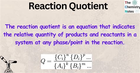 reaction quotient q equation calculation types units