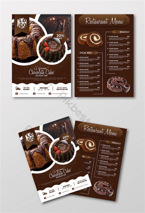 Cake Menu Design Template Ai Free Download Pikbest