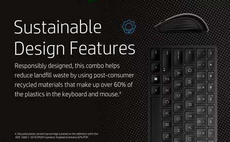 Hp 655 Wireless Keyboard And Mouse Combo Set Long Battery Life Customize 20 Keys And Mouse