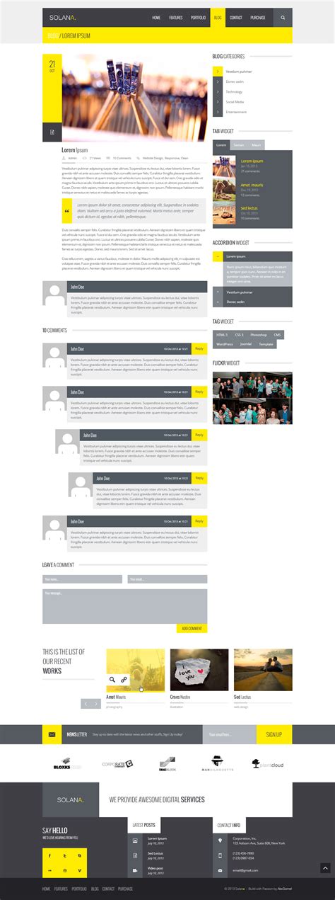 Solana Responsive Html5 Template By 11soft Themeforest