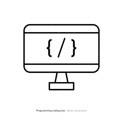 Premium Vector Programming Coding Icon Design Vector Illustration