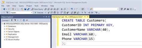 How To Create A Table In SQL Server Management Studio Using Query SQL Server Guides