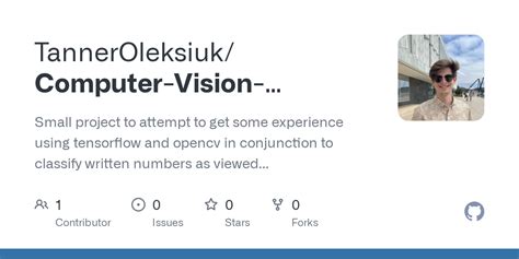 Github Tanneroleksiukcomputer Vision Number Classifier Small Project To Attempt To Get Some