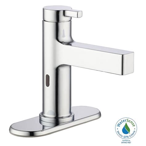 Glacier Bay Touchless Bathroom Faucet In Polished Chrome With Drain