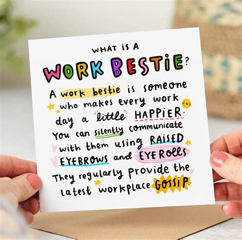 Work Bestie Card By Arrow T Co