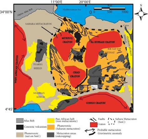 Geological Sketch Map Of West Central Africa With Cratonic Areas And