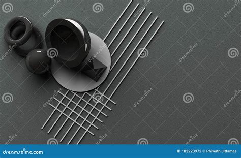 D Rendering Grey Background With Geometric Shape Stock Illustration Illustration Of Floor