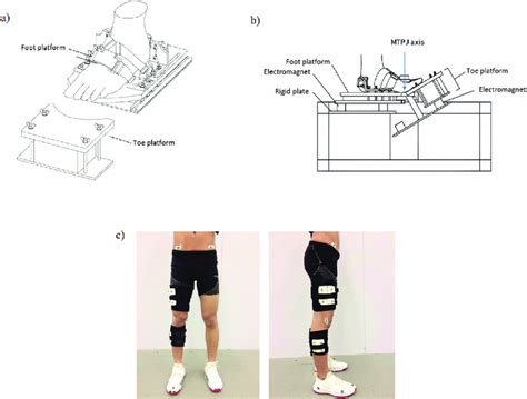 A Top And B Medial Views Of The Mtpj Passive Stiffness Device And Download Scientific