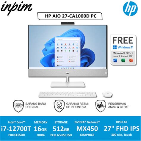 Jual Hp Pc Aio Pavilion Ca D I T Gb Gb Ssd Mx Win Ohs Jakarta Selatan