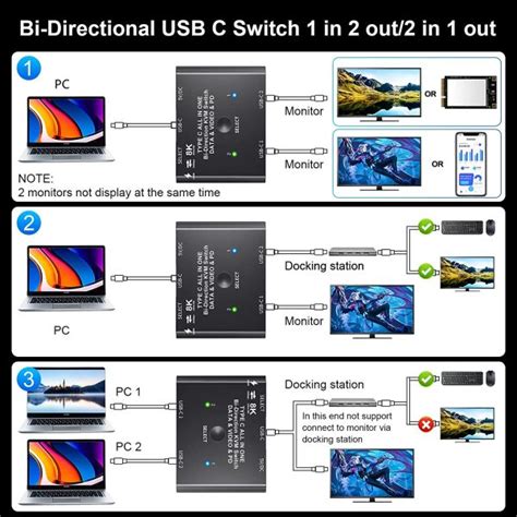Bi Directional USB C Switch Kceve