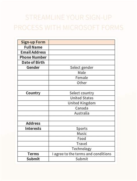 Free Microsoft Forms Templates For Google Sheets And Microsoft Excel