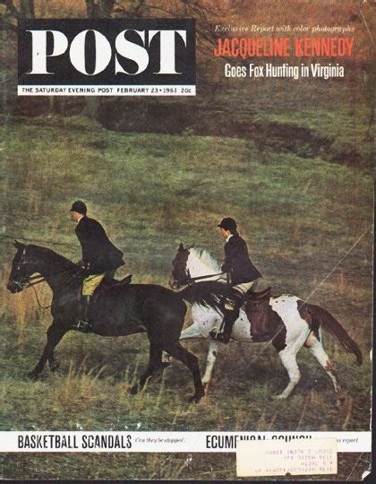 1963 Saturday Evening Post Vintage Cover Page Jacqueline Kennedy