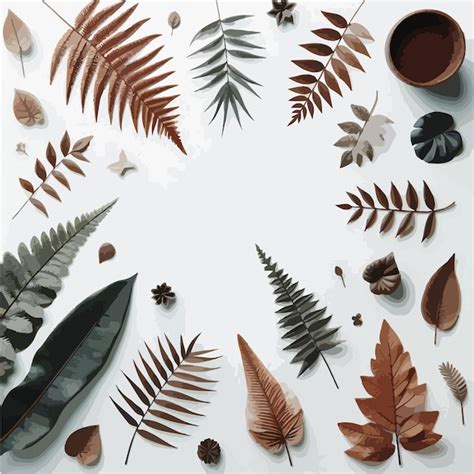 Vector Of An Aesthetic Leaf Background Premium Ai Generated Vector