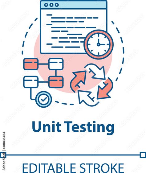Unit Testing Concept Icon Software Development Stage Idea Thin Line