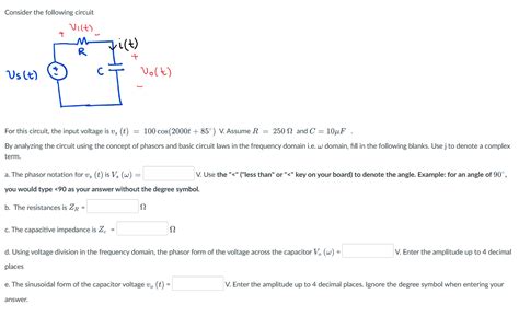 Solved Consider The Following Circuit For This Circuit The Chegg