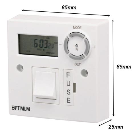 7 Day 3kw Fused Timer Spur Switch Digital Led Storage Lighting Immersi — Spares2go