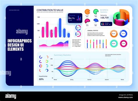 Bundle Infographic Elements Data Visualization Vector Design Template