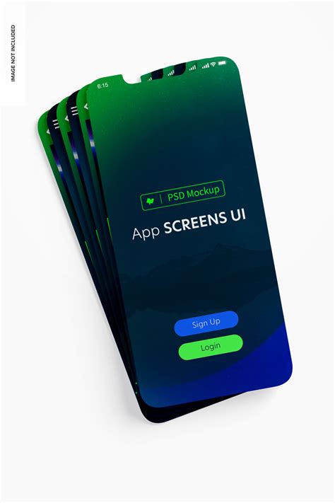 3888 8款ui设计作品集手机屏幕app界面设计展示psd样机素材 App Screen Ui Mockup Gooodme Com 果觅网（gooodme）