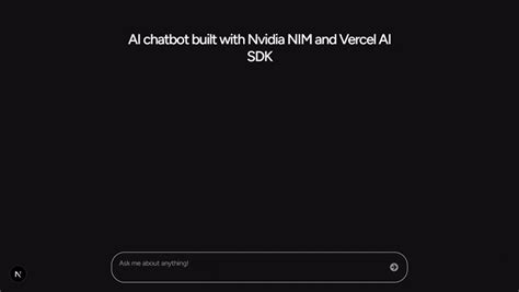 Build A Nextjs Ai Chatbot With Vercel Ai Sdk And Nvidia Nim