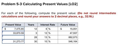 solved problem 5 3 ﻿calculating present values [lo2]for each