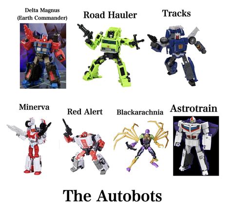 updated the robot cast of my upcoming series transformers black