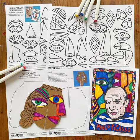 Pablo Picasso Printable Activity Sheets Van Gogh Printable Picasso