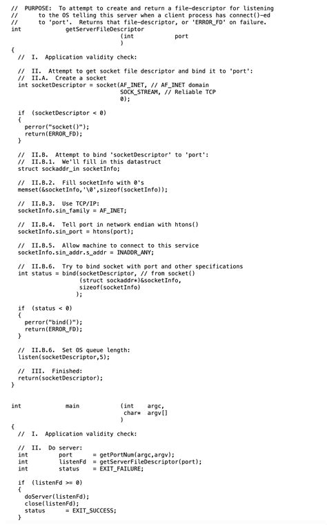 Solved Write A Server That Is Able To Bind A Port And Chegg Com