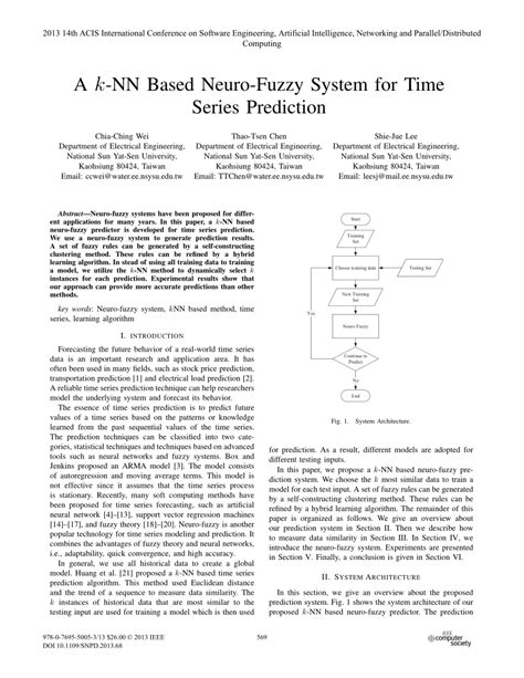 Pdf K Nn Based Neuro Fuzzy System For Time Series Prediction