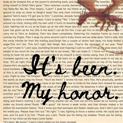 Fourth Wing Quote Poster Liams Last Words Dragon Art Digital