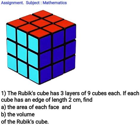 Solved Please Help Me To Find The Answer To The Assignment Subject Mathematics 1 The Rubiks