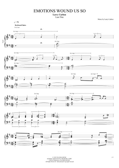 Emotions Wound Us So Tab By Larry Carlton Guitar Pro Full Score
