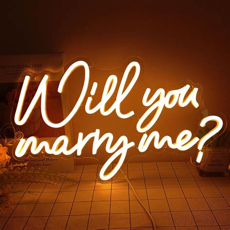 Sylhome Will You Marry Me Led Neon Light Sign Hanging