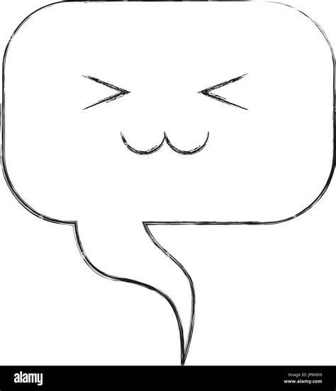 Speech Bubble Kawaii Character Stock Vector Image And Art Alamy