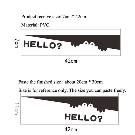 Funny Peeping Hello Wall Sticker Toilet Bathroom W Vicedeal