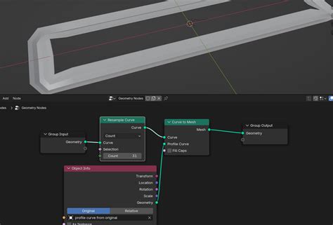 How Do You Make This Beveled Frame With Profile Curve In Geometry Nodes Modeling Blender