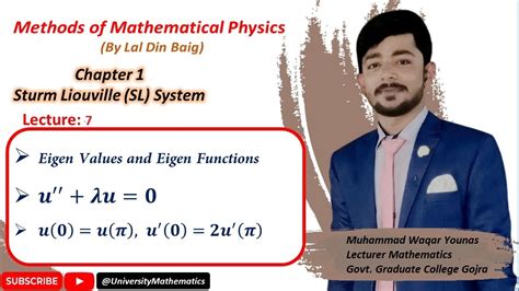 eigen values and eigen functions lecture 7 mmp by lal din baig