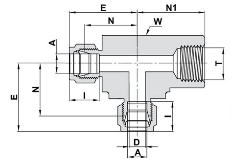771lf Female Run Tee Stainless Steel Tube Fitting Compression