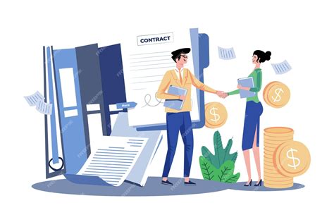 Chica Obteniendo Un Concepto De Ilustración De Préstamo Comercial Sobre